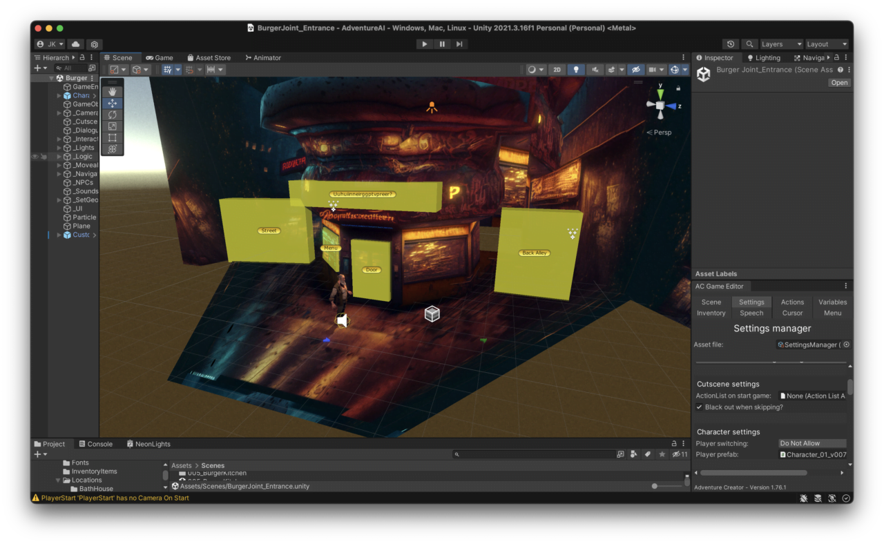 Advanced animated neon lights material - Echoes of Somewhere