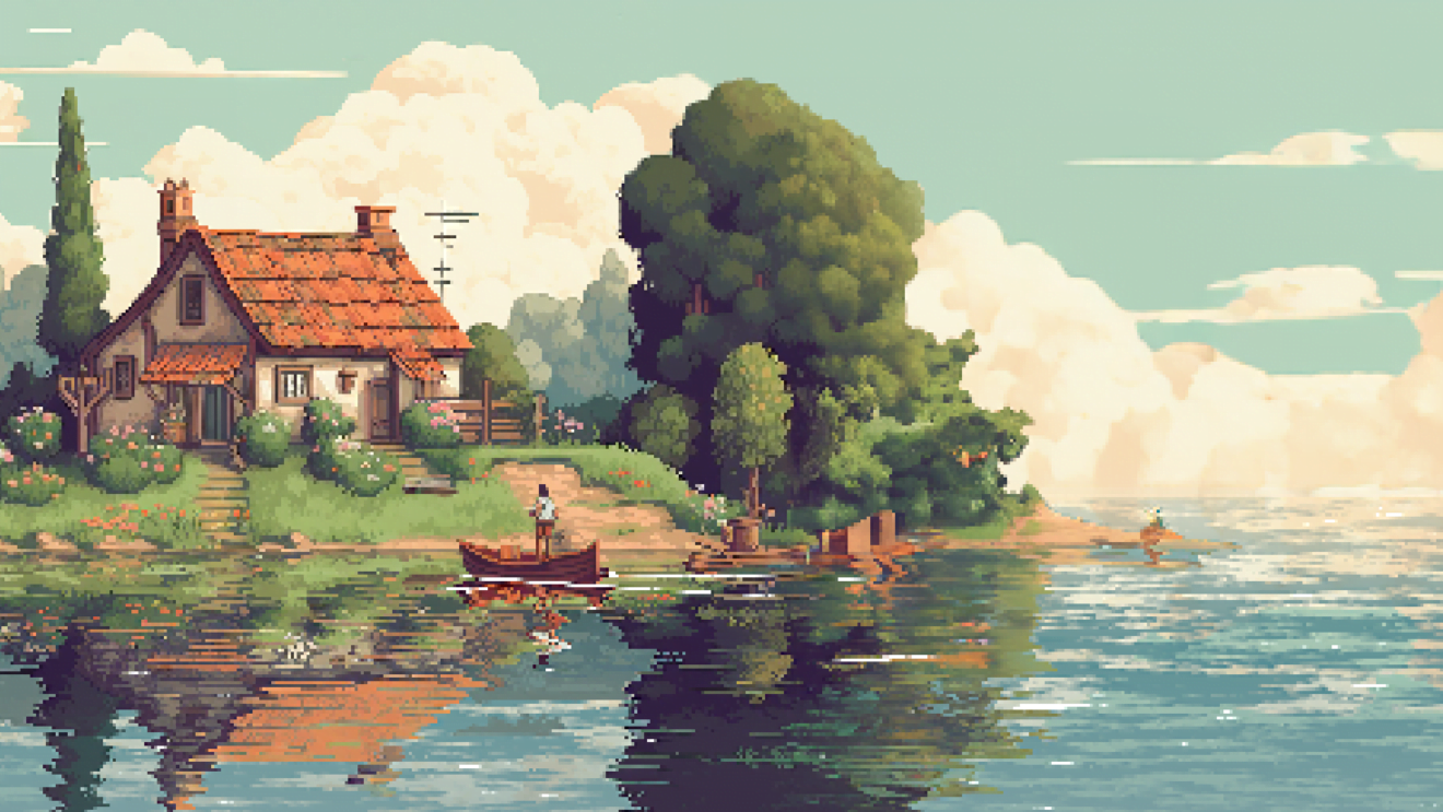 AI pixel art animation - Echoes of Somewhere